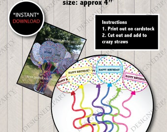 Printable Straw - Etsy