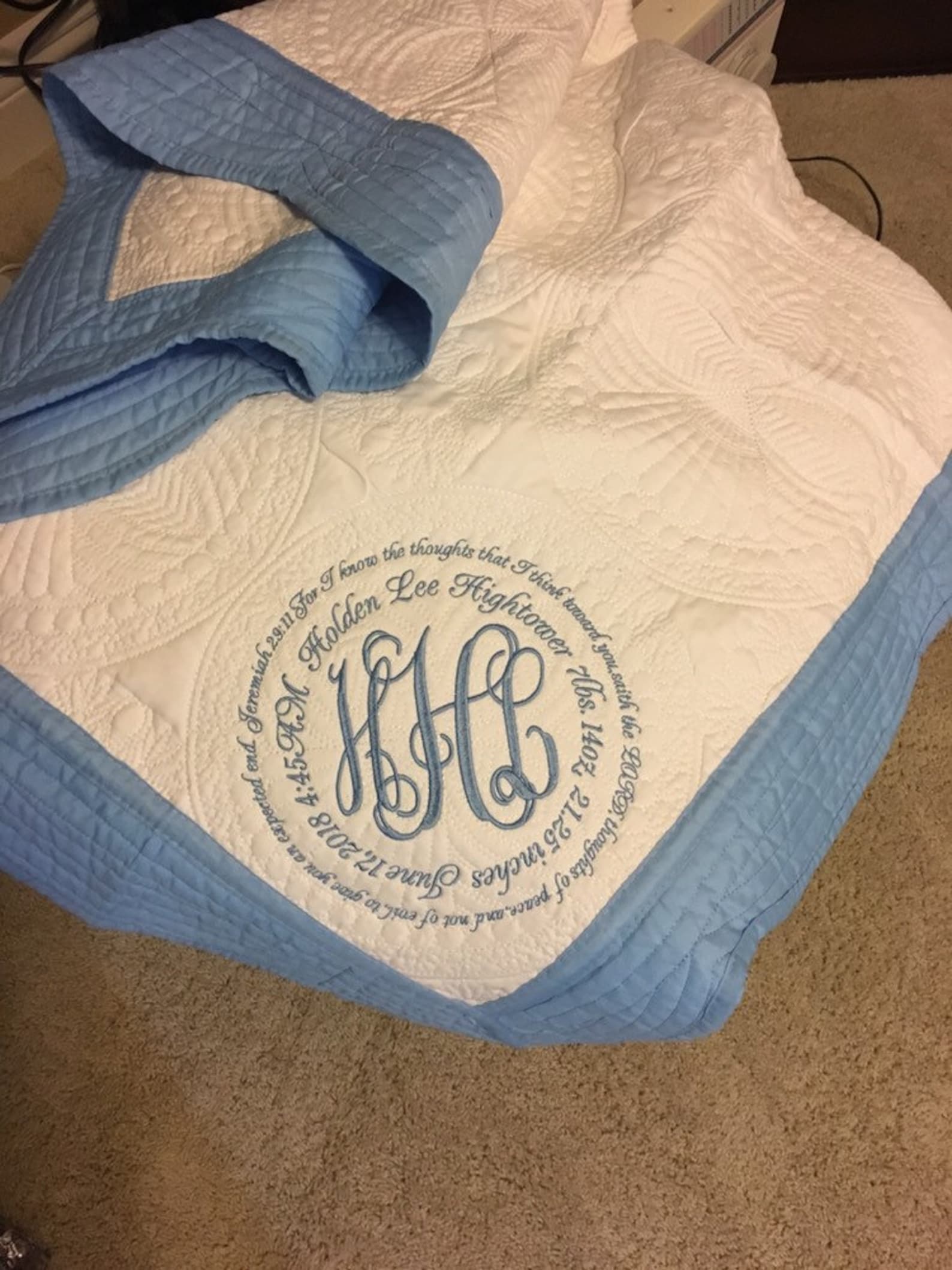 Bible Verse Baby Quilt. Choose Your Verse and Version. - Etsy
