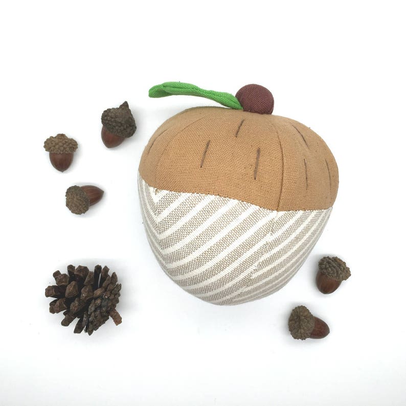 Fair Trade Acorn Rattle, Forest, Woodland Waldorf Soft Toy - Etsy
