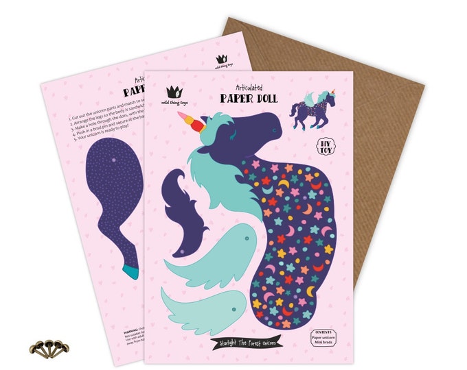 Articulated Paper Unicorn Toy With Wings - Etsy