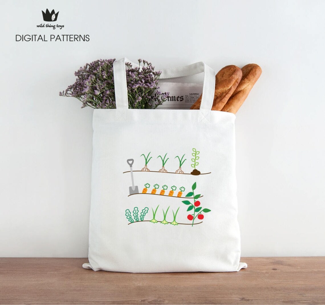 Vegetable Patch Garden Vegetables, Sampler Digital Hand Embroidery ...