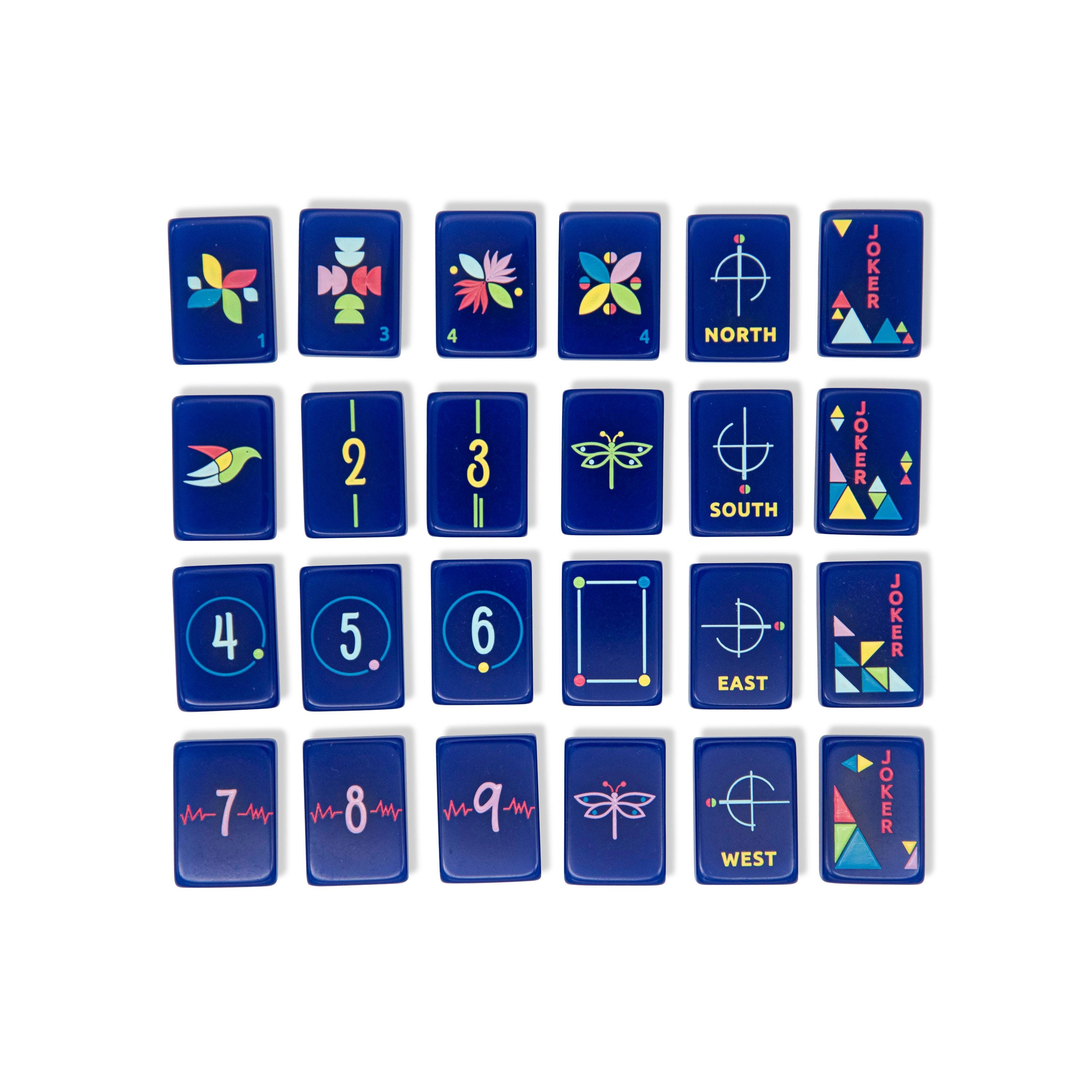 Navy Architectural Mahjong Tile Set - Etsy