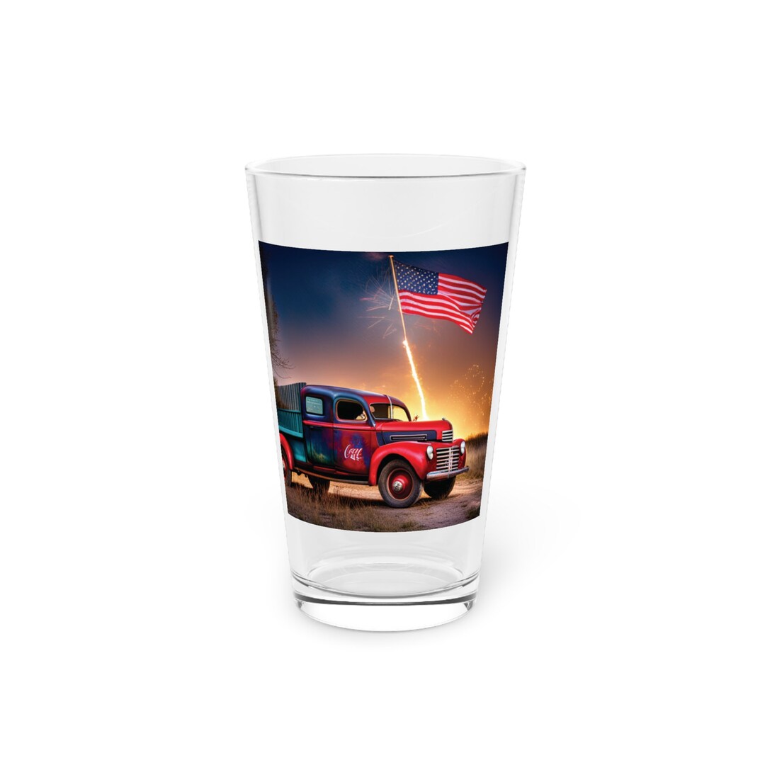 Vintage Coke Pint Glass, 16oz, Retro 4th of July Drinking Glasses ...