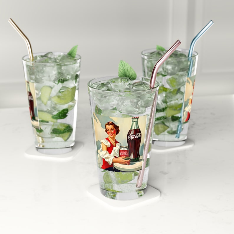 Vintage Coke Drinking Glasses, Coca Cola Dining Set, Coke Drinkware ...