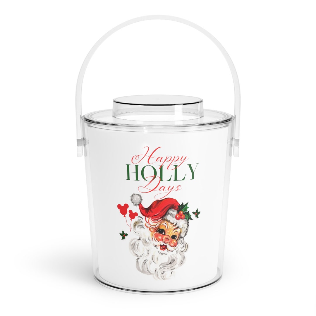 Vintage Santa Christmas Home Decor, Christmas Ice Bucket, Christmas ...
