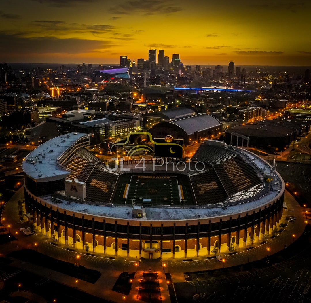 Golden Hour Over Minneapolis & Huntington Bank Stadium – Stunning ...