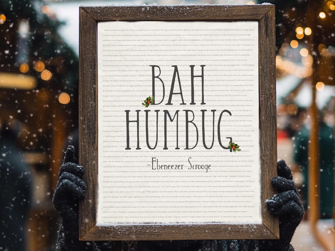 Bah Humbug 8x10 Instant Download Digital Print - Etsy