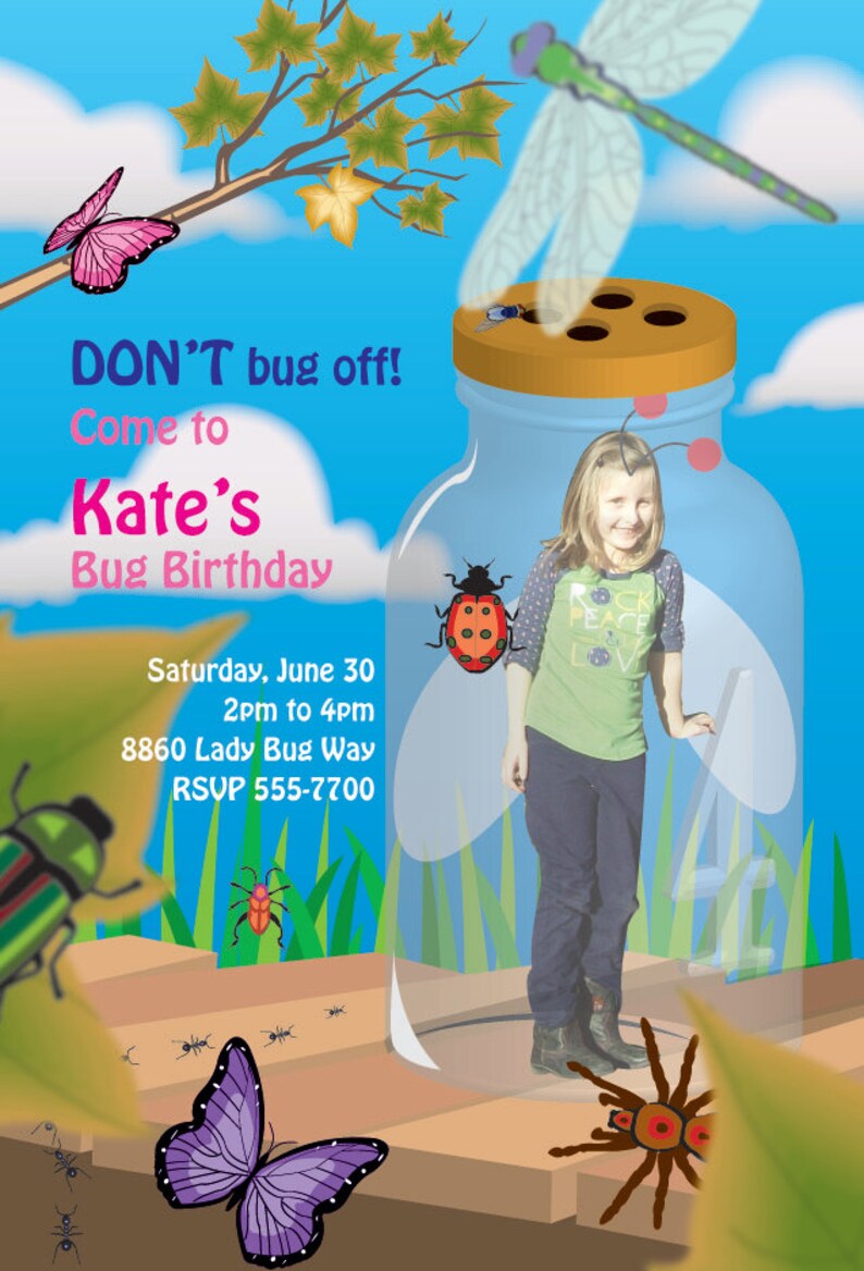 Bug Birthday Party Invitation - Etsy
