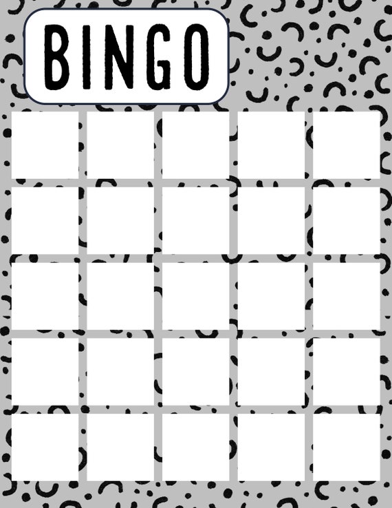 Tarjetas De Bingo En Blanco Para Imprimir Profes Papel Tijera BINGO