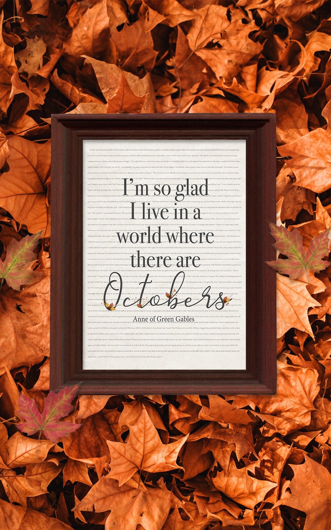 I'm so Glad I Live in a World With Octobers – Anne of Green Gables ...