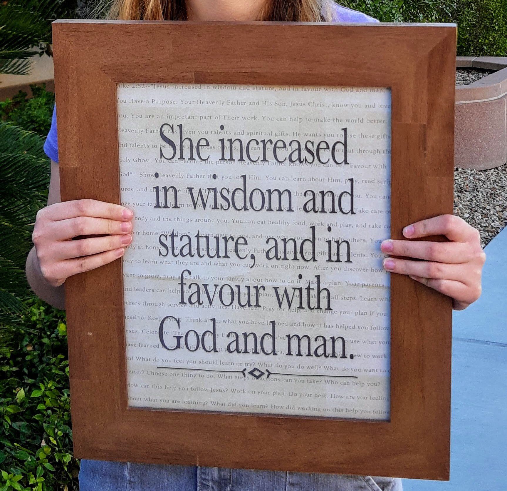 She increased in wisdom and stature and in favour with God | Etsy