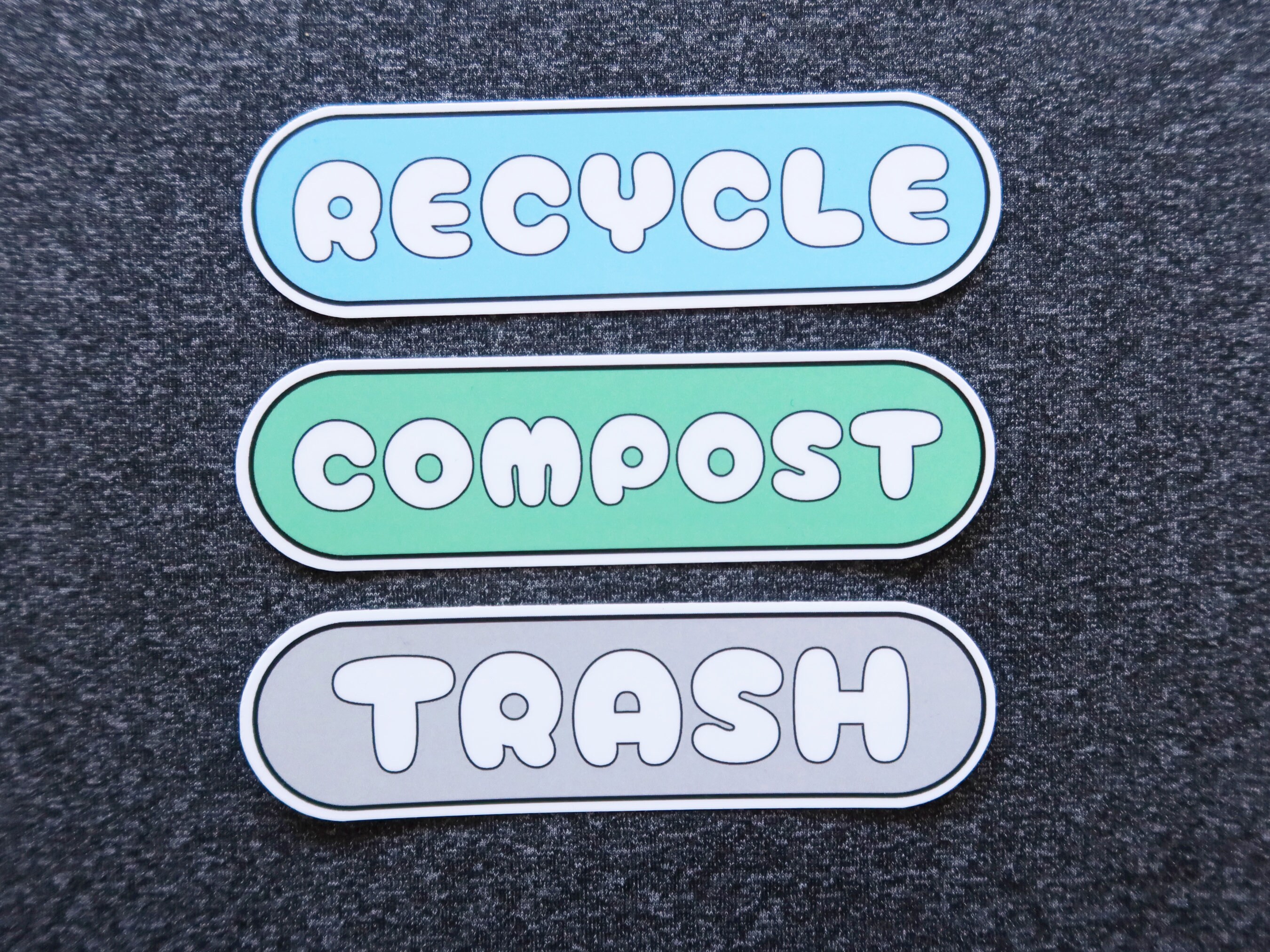 Recycling, Trash, Compost Sticker Pack - Etsy