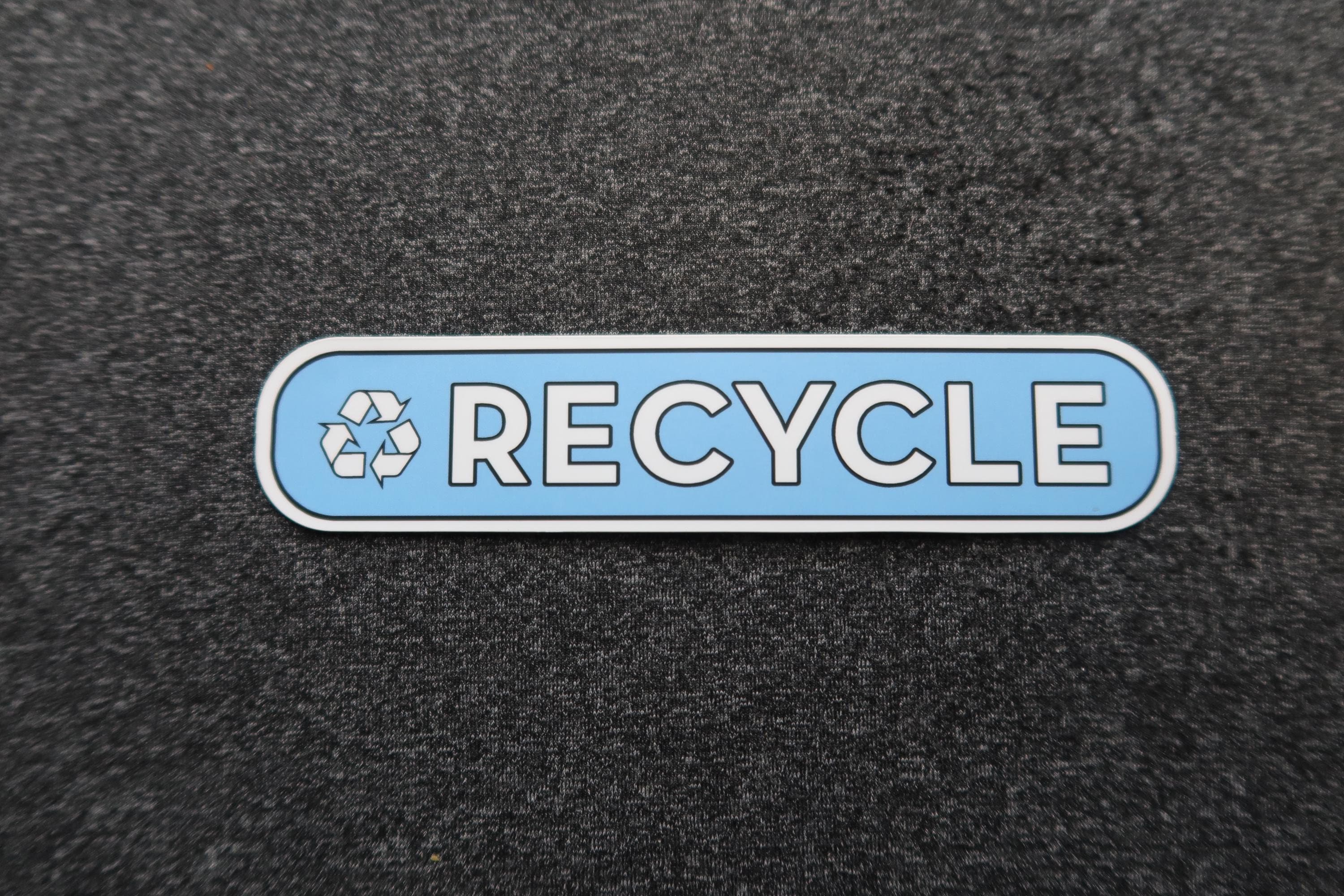 Recycling Sticker in Bold Font - Etsy