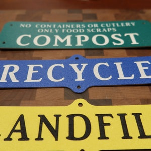 Large Trash, Recycling, Compost Sign Pack - Etsy
