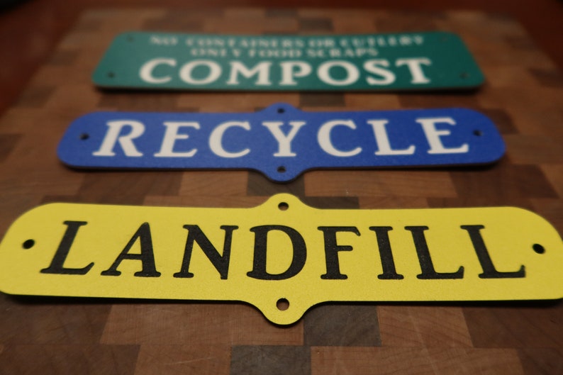 Large Trash, Recycling, Compost Sign Pack - Etsy