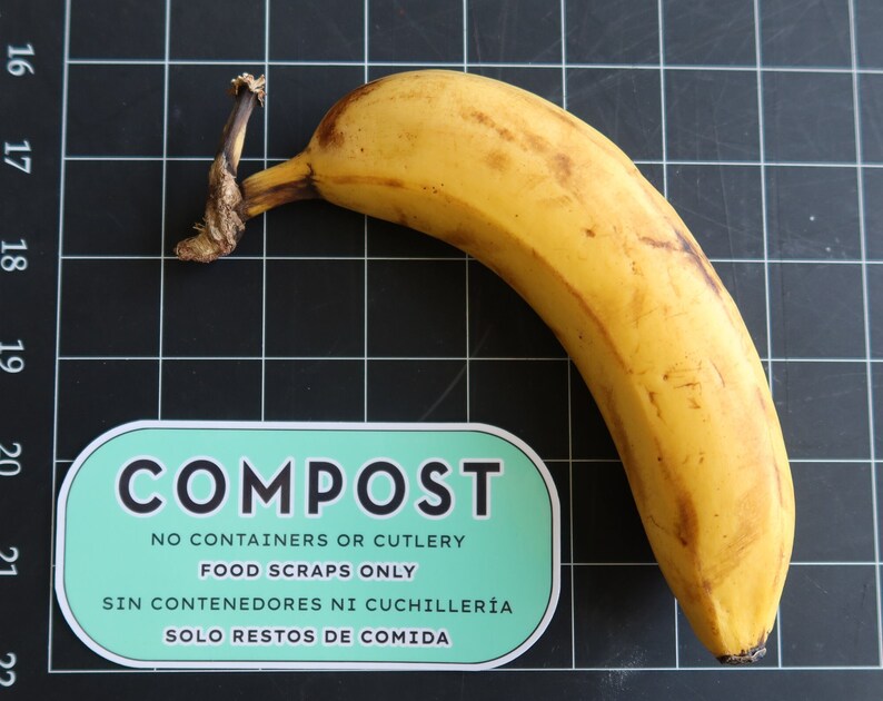 Bi Lingual Compost Sticker in English and Spanish W/ Clear Instructions ...