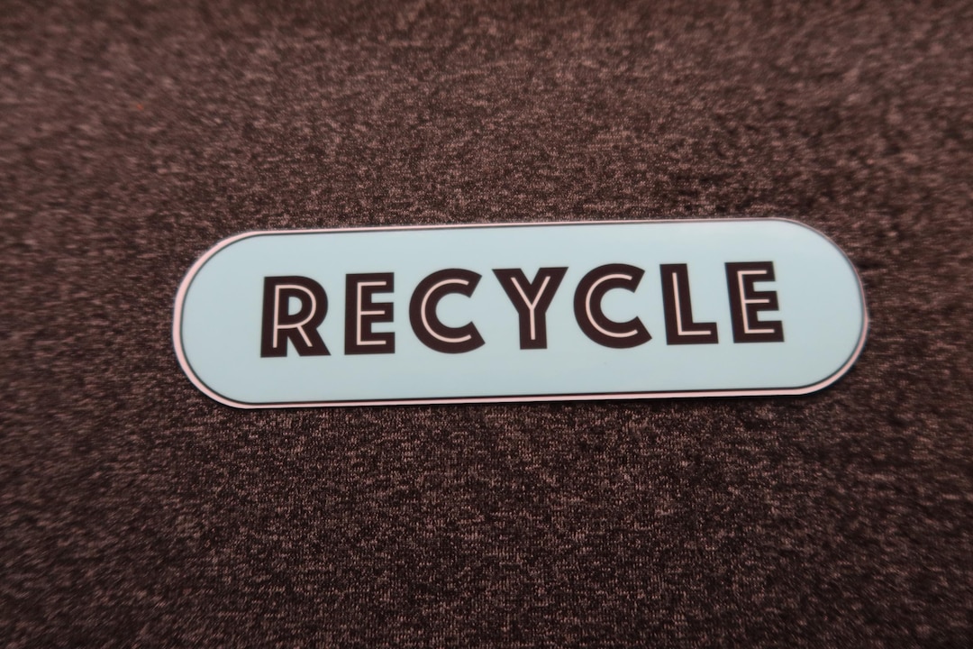 RECYCLE STICKER in a Fun Font - Etsy