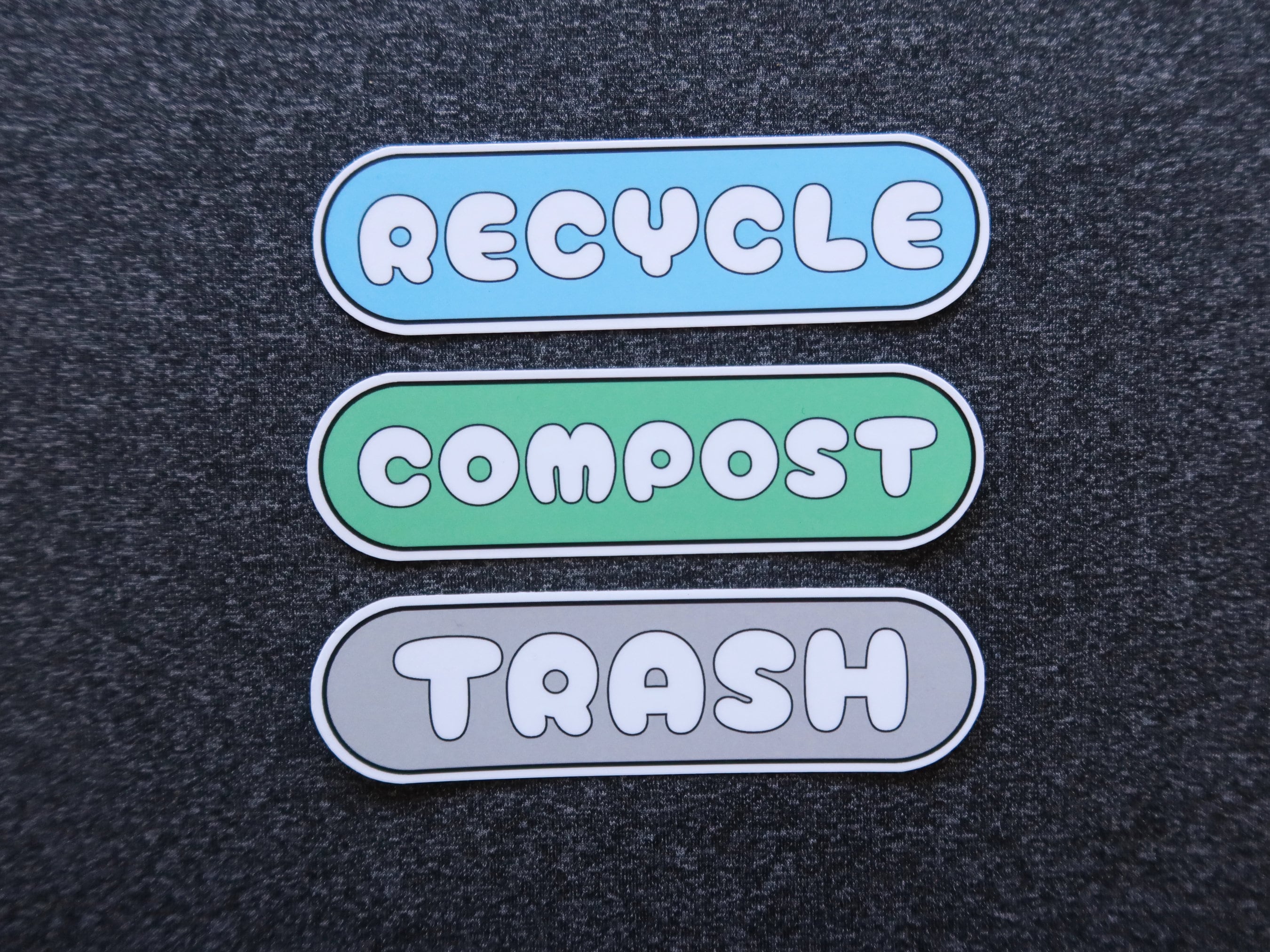 Recycling, Trash, Compost Sticker Pack - Etsy
