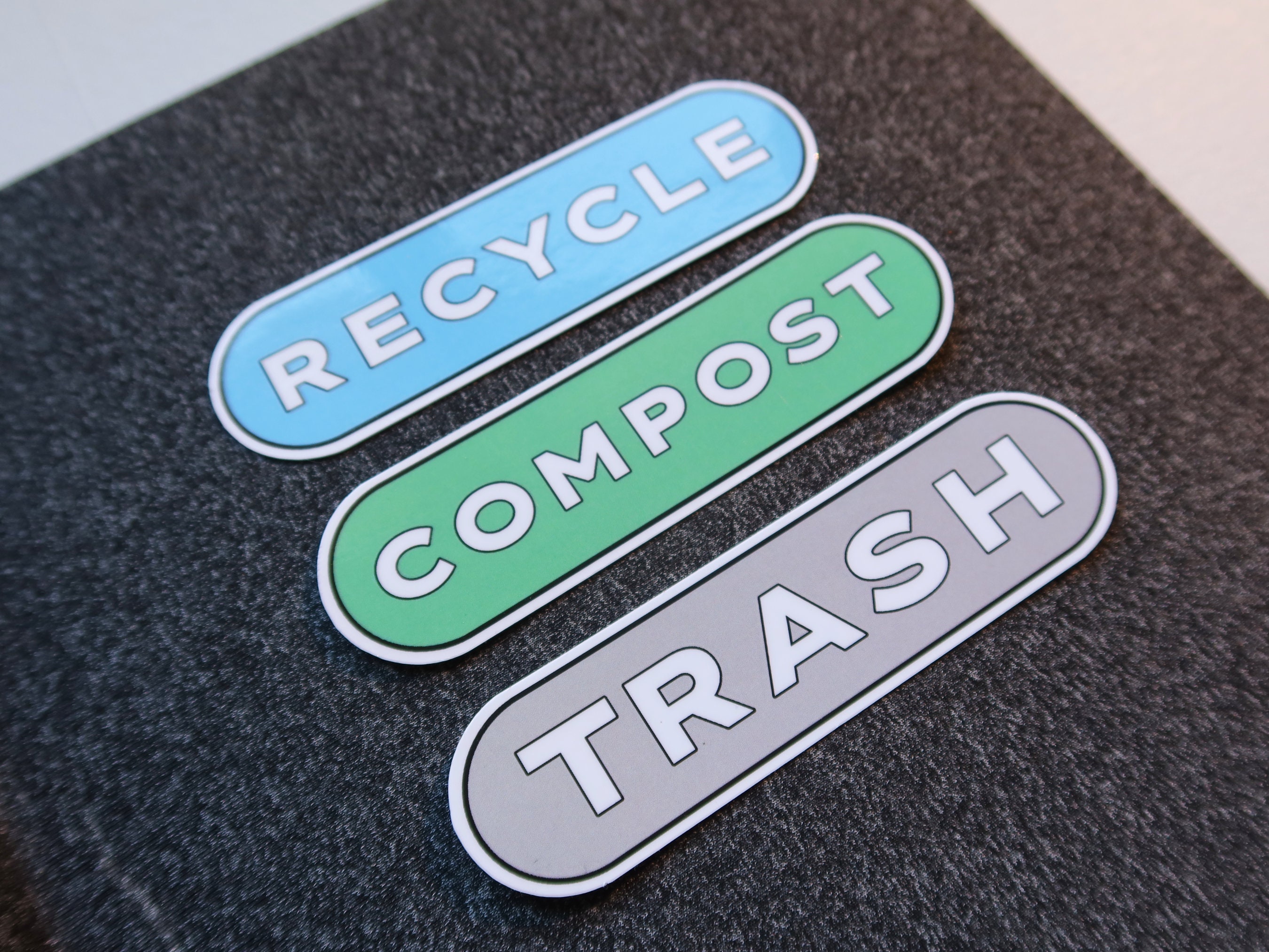 Recycling, Trash, Compost Sticker Pack - Etsy