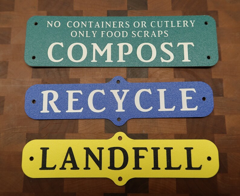 Large Trash, Recycling, Compost Sign Pack - Etsy
