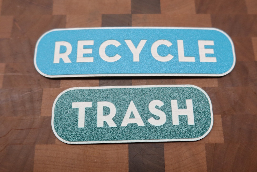 Recycle and Trash Signs W/ Sticky Backs -heavy Duty- - Etsy