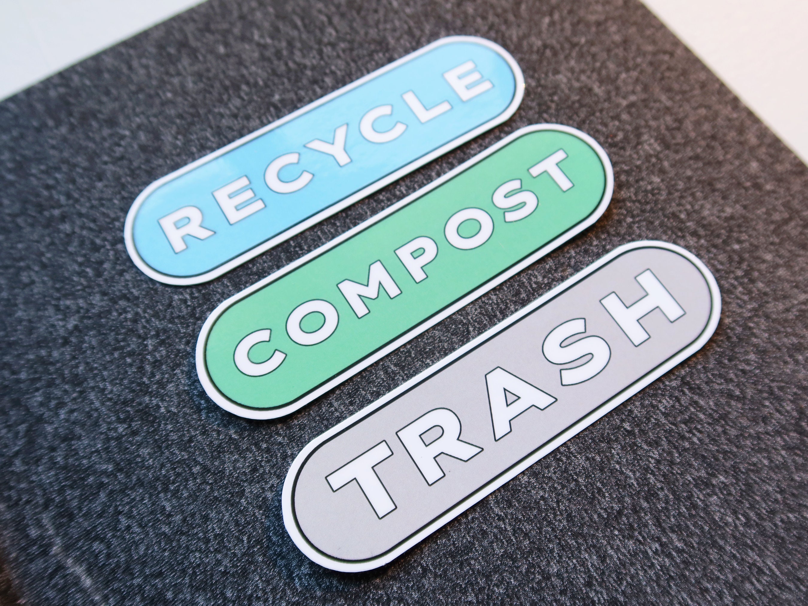 Recycling, Trash, Compost Sticker Pack - Etsy