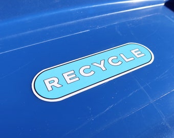 Recycling Sticker Waste Signage Sign Home Wheelie Bin Window Decal ...