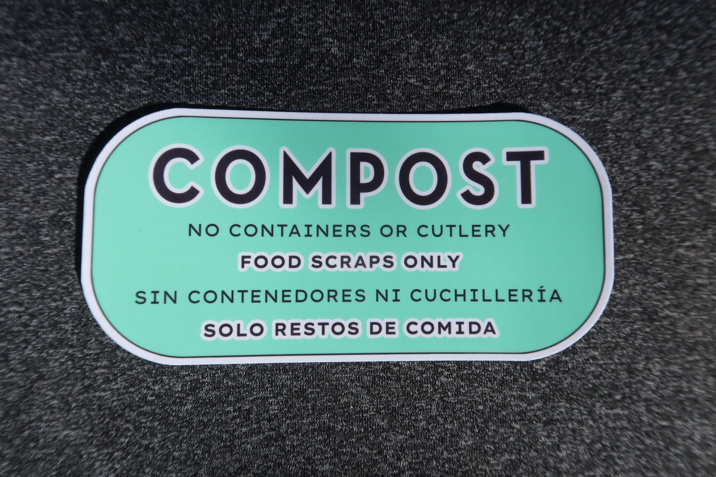Bi Lingual Compost Sticker in English and Spanish W/ Clear Instructions ...