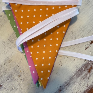 Polka Dot Bunting Fabric Banner - Etsy