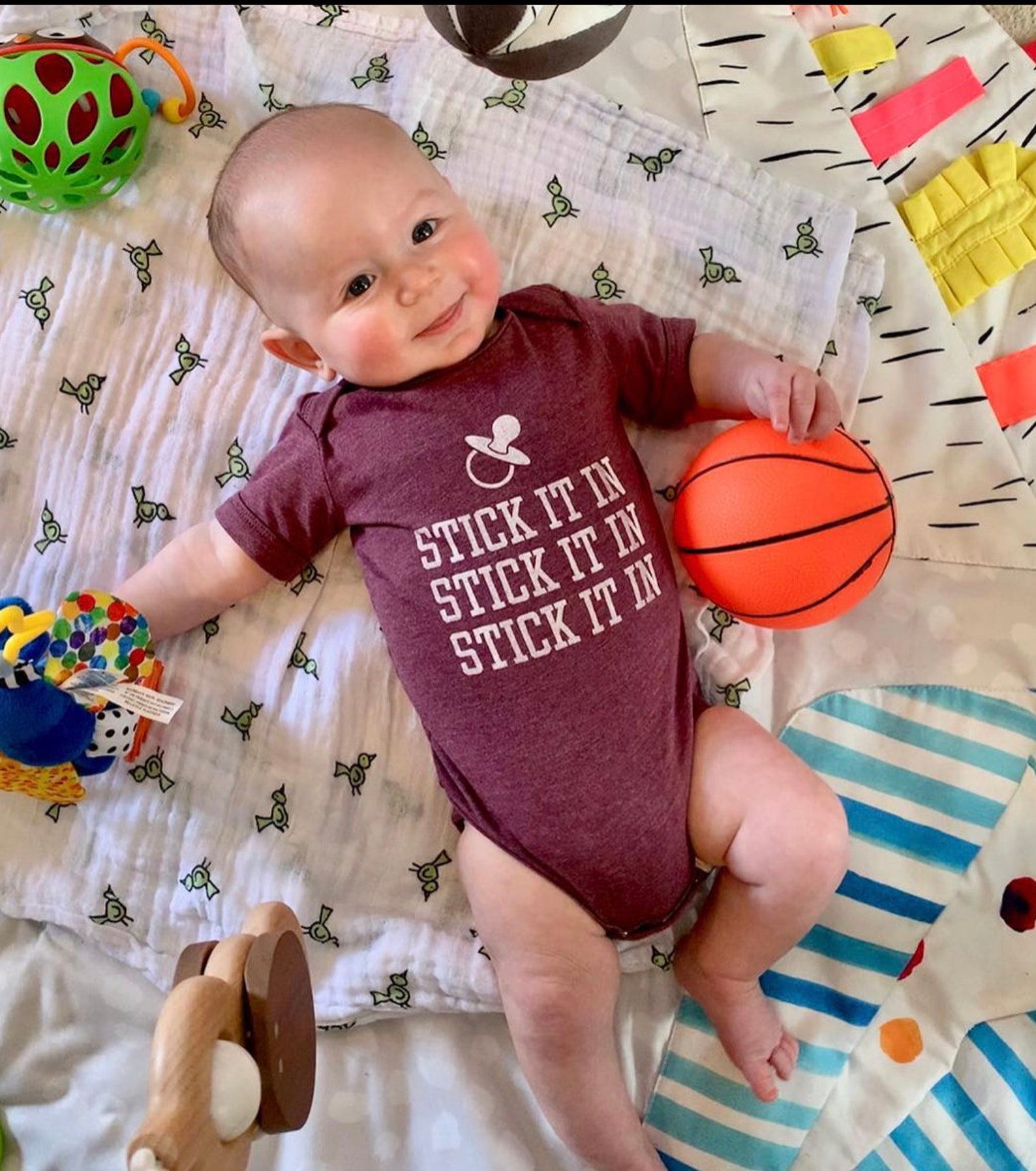 Stick It in Virginia Tech Baby Bodysuit Hokies Baby Gift - Etsy