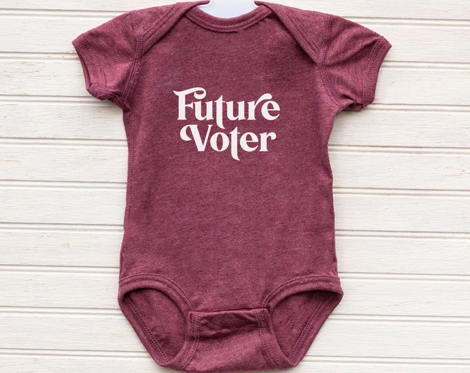Future Voter Baby Bodysuit Politics Baby Political Baby Gift Feminist ...