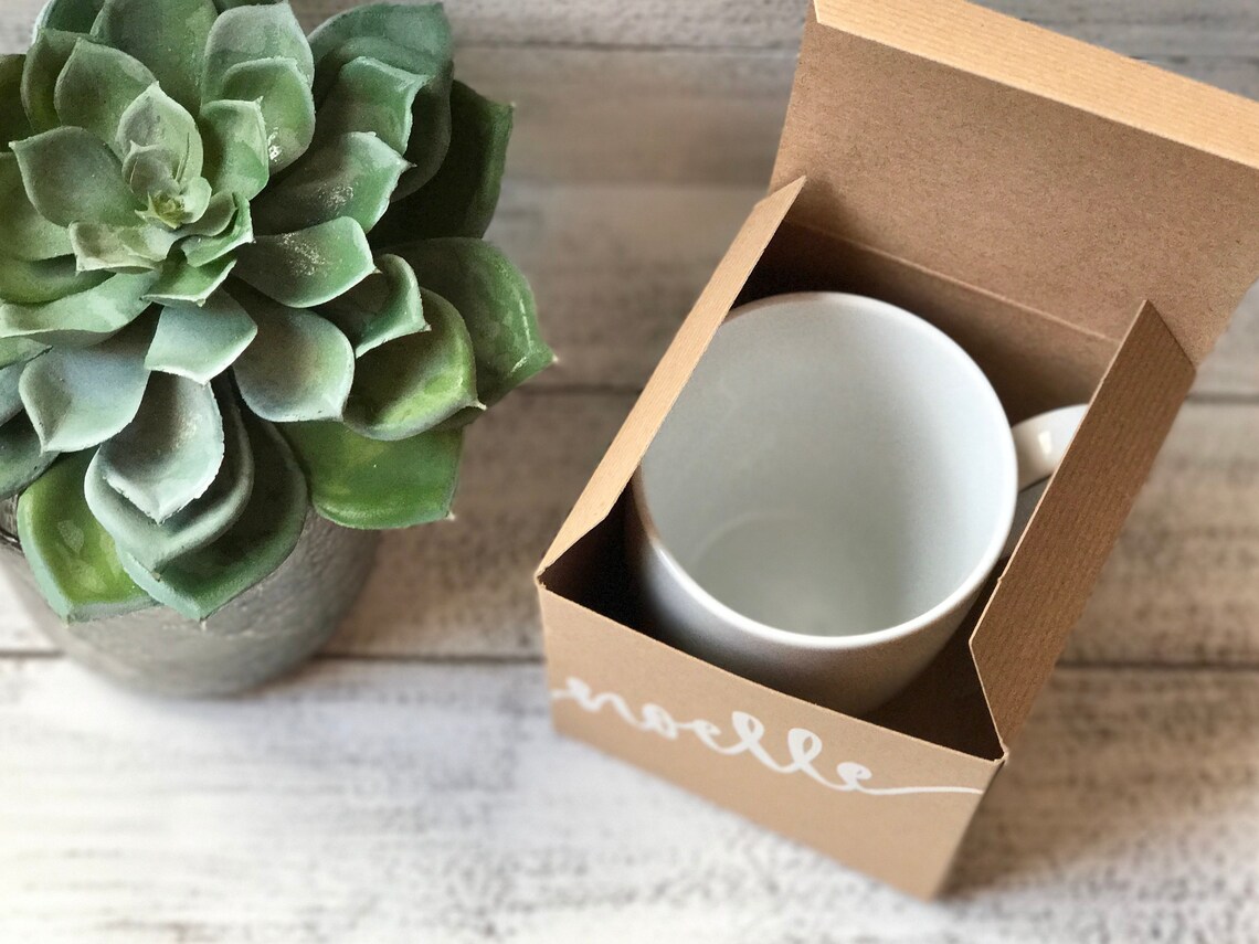 Personalized Gift Box . Gift Wrapping . Gift Box for Mugs . | Etsy