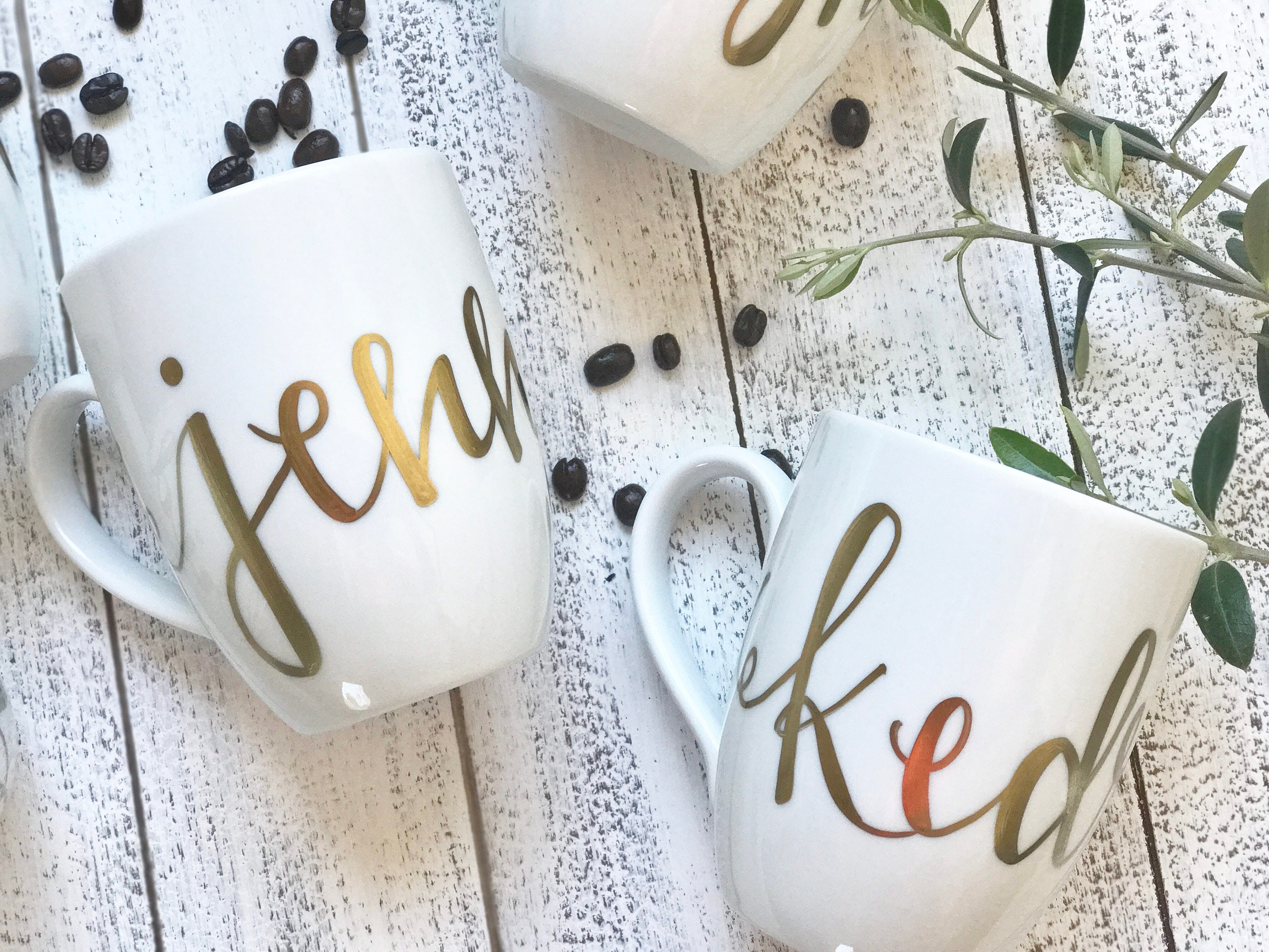 Custom Name Mugs . Personalized Coffee Mugs & Tea Cups . Bridesmaid ...