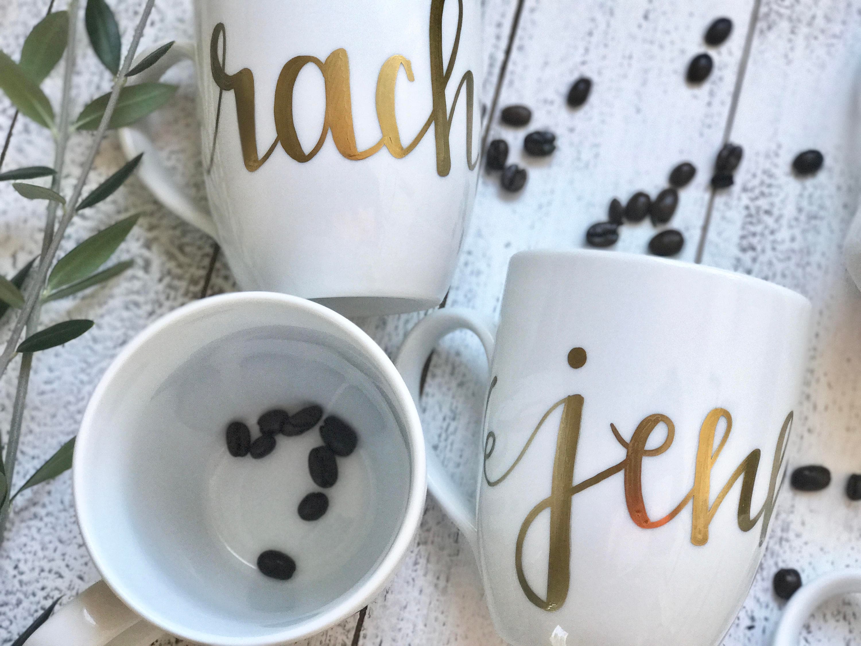 Custom Name Mugs . Personalized Coffee Mugs & Tea Cups . Bridesmaid ...