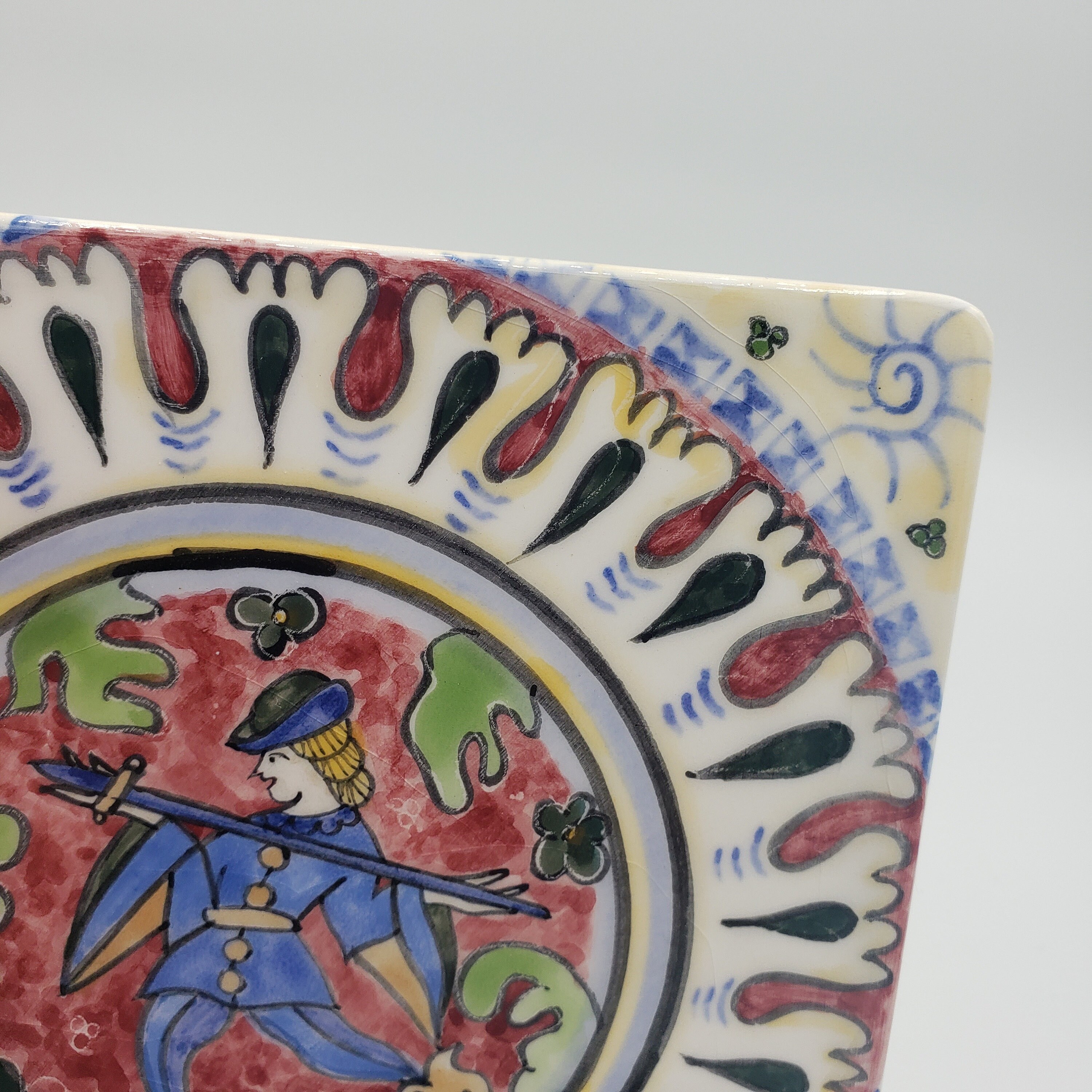 Hand-painted Tile Whimsical Little Boy Blue With a Spear - Etsy UK