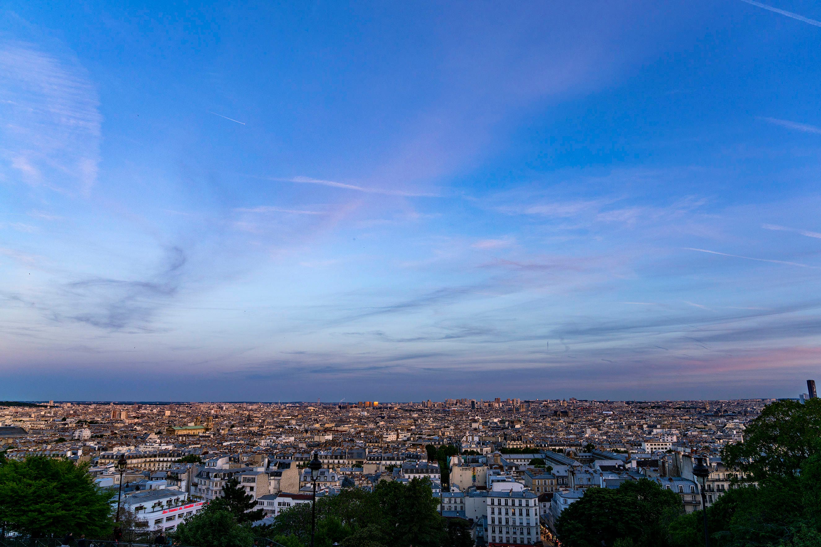 Sunset Over Paris France Vanilla Sky Clouds Cityscape - Etsy