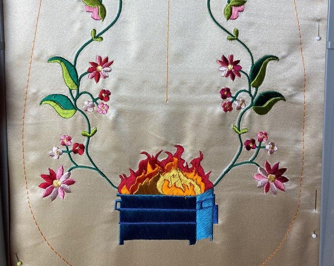 2020 Dumpster Fire - 18th Century Pocket - Digtital Embroidery Pattern ...