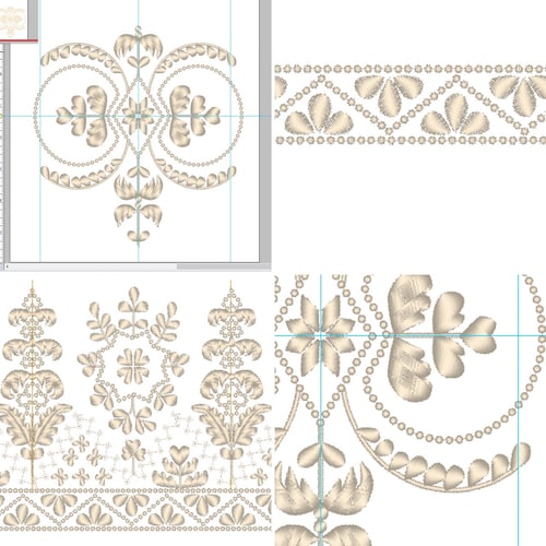 Regency Dress Embroidery Pattern Machine Patterns ONLY - Etsy