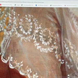 Fichu - Scarf - Embroidery Pattern - Based on Portrait of Abigail Adams ...