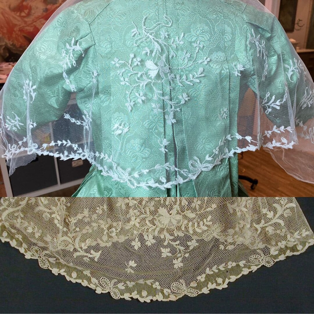 Embroidery Pattern to Make Engageantes or Sleeve Ruffle Lace - Ribbon ...