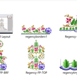 Regency Dress Embroidery Pattern - Machine Patterns ONLY - Based on One ...