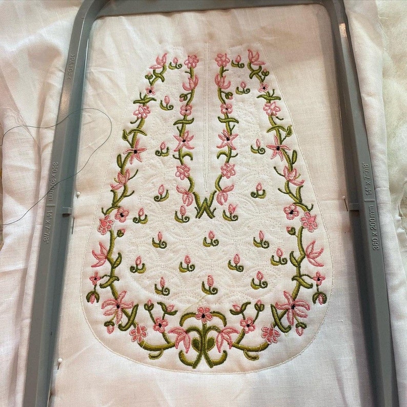 18th century Georgian pocket pattern for machine embroidery | Etsy