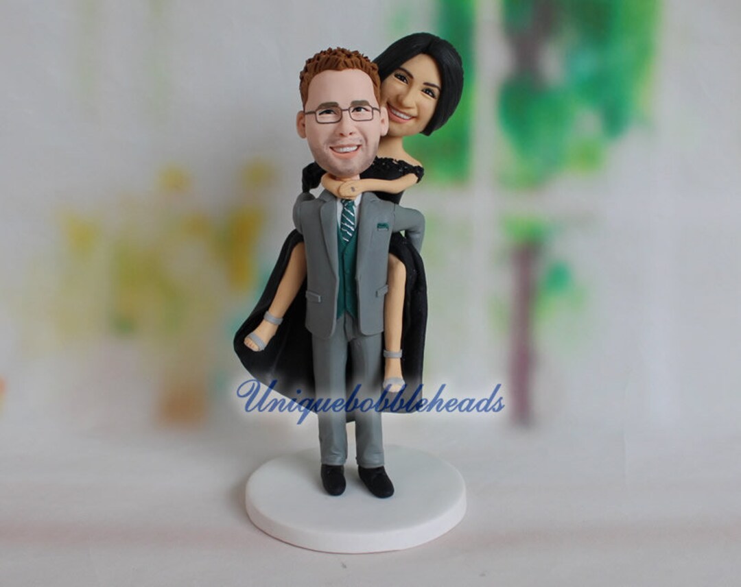 Funny Wedding Cake Topper Bride and Groom Cake Topper Groom Carrying ...