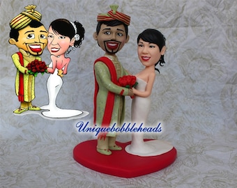 Custom Wedding Cake Toppers Bride and Groom Cartoon - Etsy
