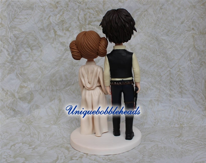 Personalized Wedding Cake Toppers Han Solo and Princess Leia - Etsy