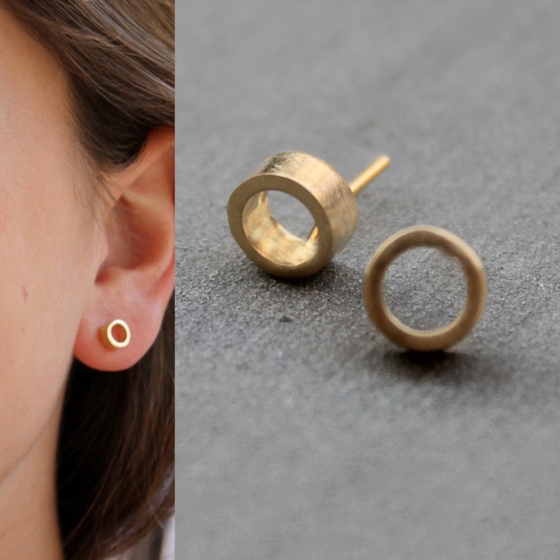 Everyday Earrings Delicate stud earrings gold delicate | Etsy