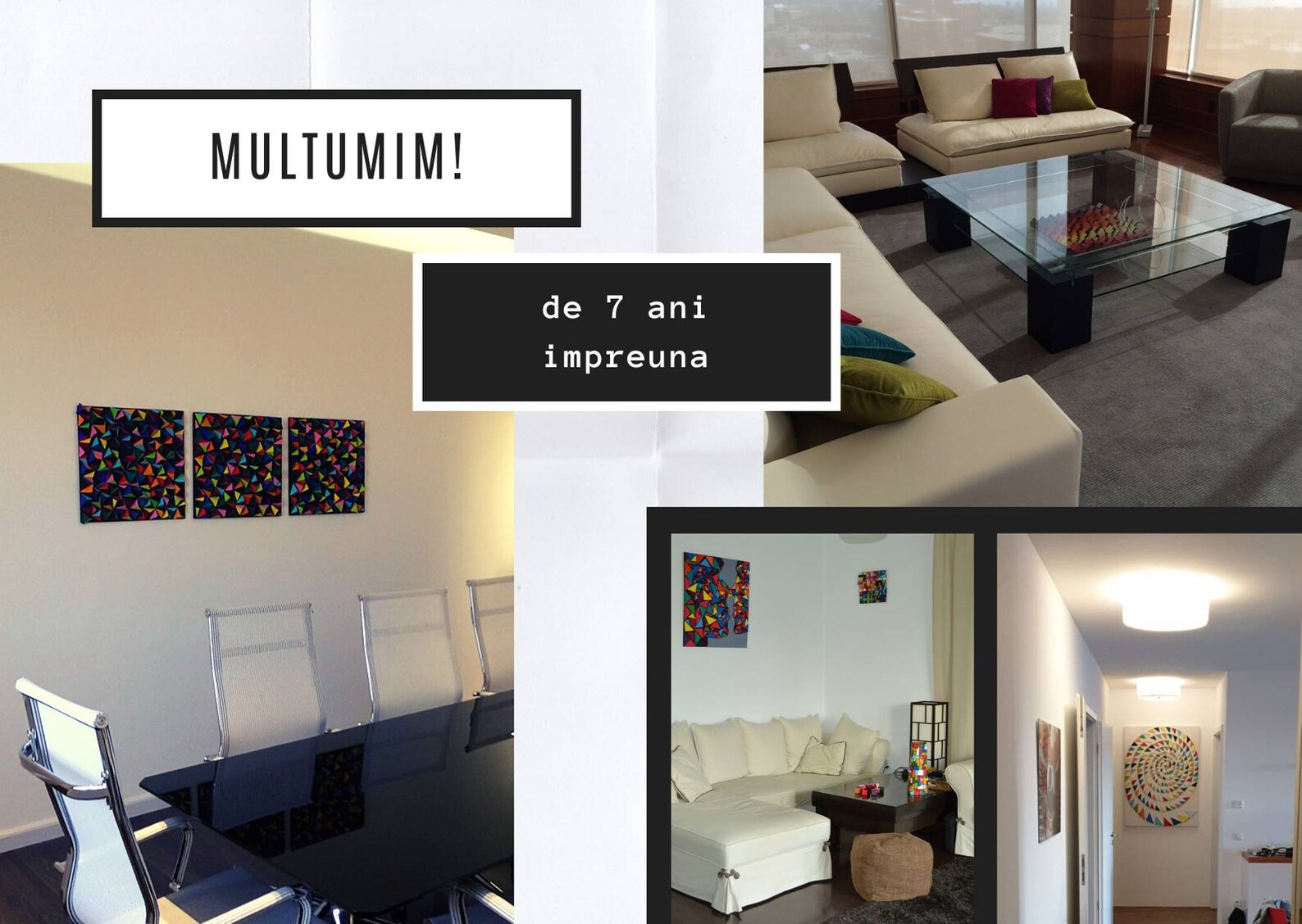 Tetra / 3 Sides Wood Wall Art / 3D Pyramids Mosaic in Rainbow Colours ...