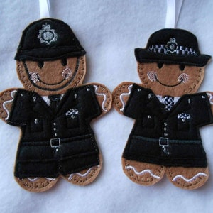 Felt Gingerbread Policeman Gift, Police Woman Gift, Policeman ...
