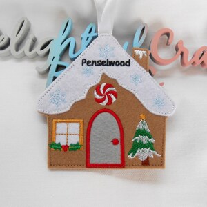 Gingerbread House With Name, Number House Decorations, House Tree ...