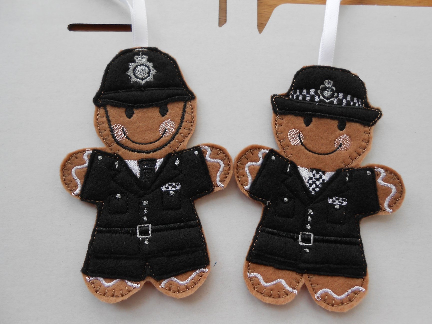 Felt Gingerbread Policeman Gift, Police Woman Gift, Policeman ...